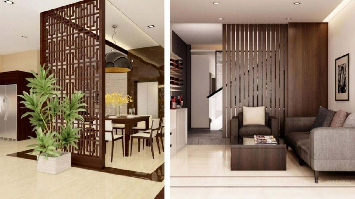 Mẫu vách ngăn phòng khách và bếp phổ biến nhất hiện nay